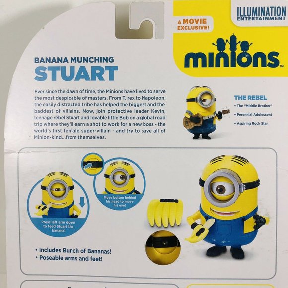 Thinkway Toys | Toys | Minions Movie Banana Munching Stuart Action ...